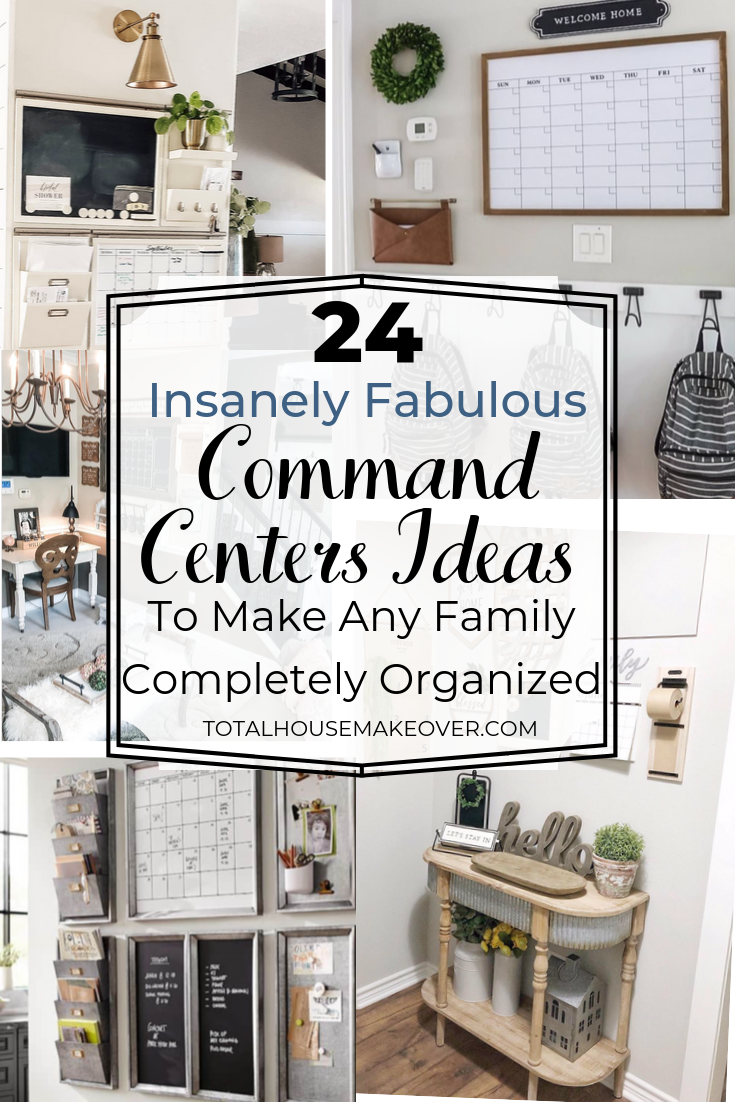 24 DIY Command Center Ideas for Busy Moms - Home